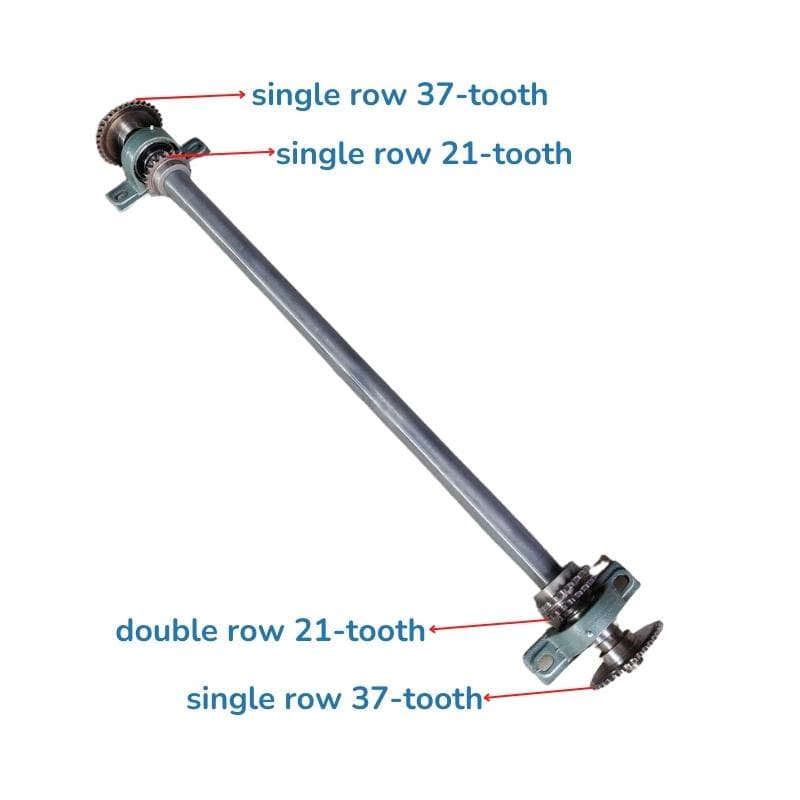 Escalator Handrail Drive Shaft 37/21-Tooth Single/Double Row For Mitsu ...