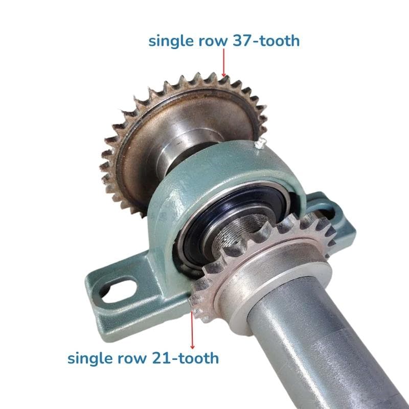 Escalator Handrail Drive Shaft 37/21-Tooth Single/Double Row For Mitsu ...