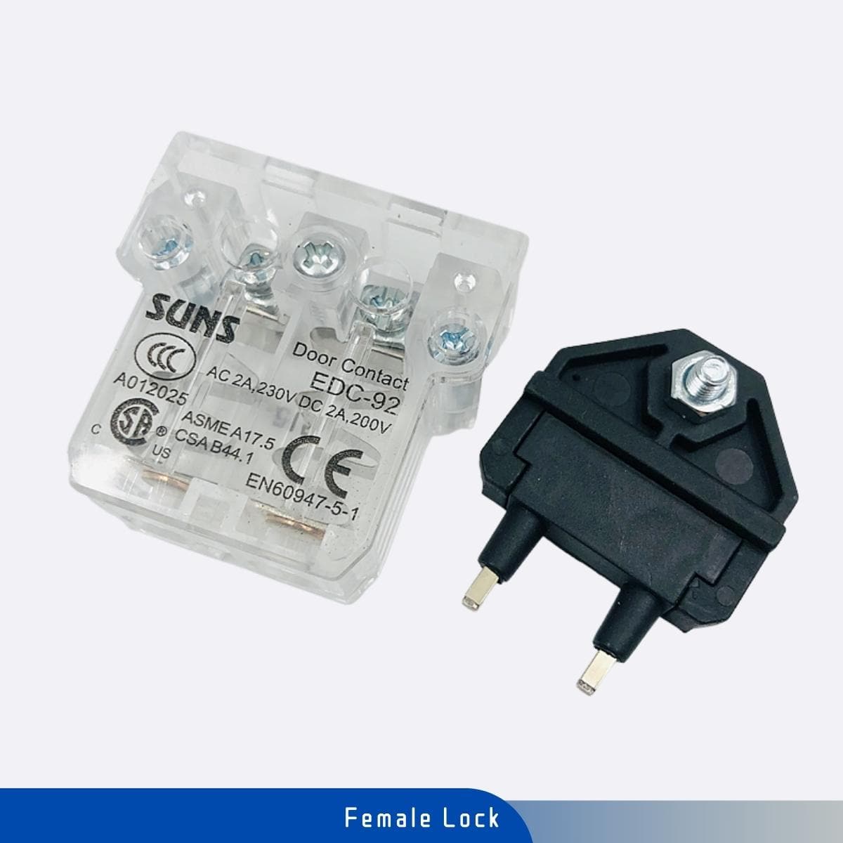 Fermator Elevator Door Female Lock Contact SUNS EDC-92 – Echo Elevador ...