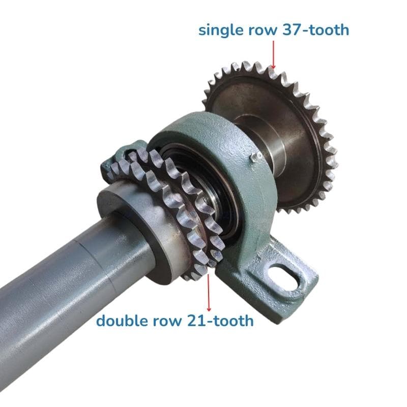 Escalator Handrail Drive Shaft 37/21-Tooth Single/Double Row For Mitsu ...